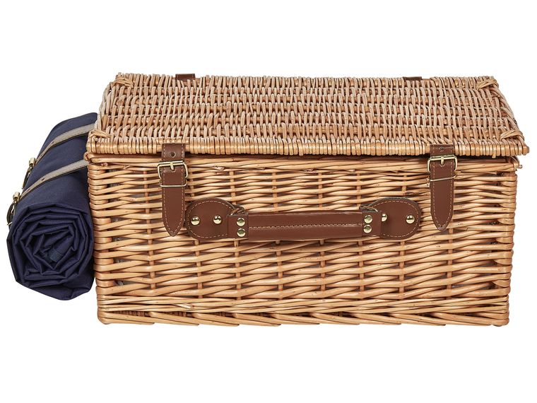 Cestino da picnic per 4 persone rattan naturale CREPES | Beliani.it