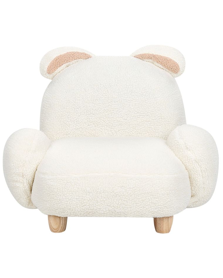 Kinderfauteuil teddy wit KANNA | Beliani.nl