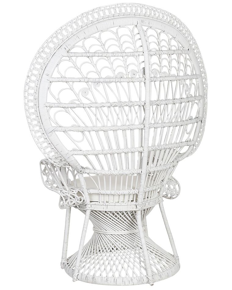 Fauteuil en rotin blanc EMMANUELLE | Beliani.fr