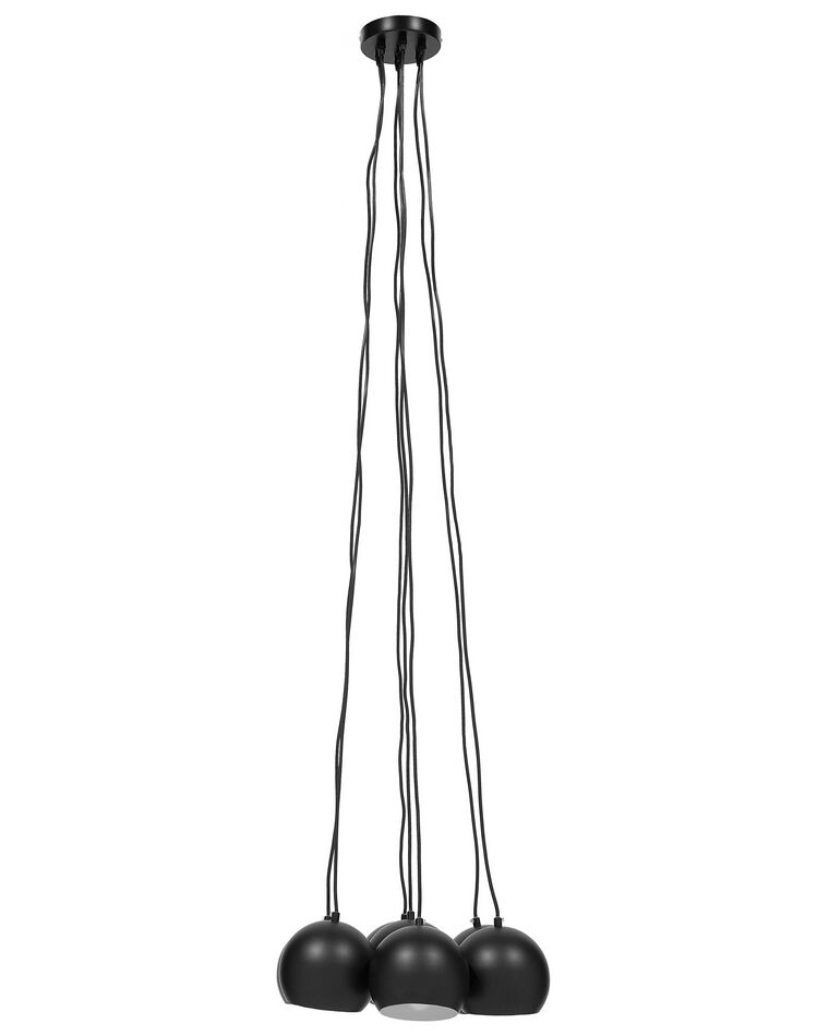 7 Light Cluster Pendant Lamp Black OLZA | Beliani.co.uk