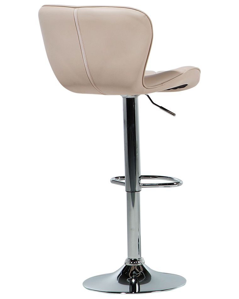 Barhocker Kunstleder beige höhenverstellbar 2er Set VALETTA | Beliani.ch
