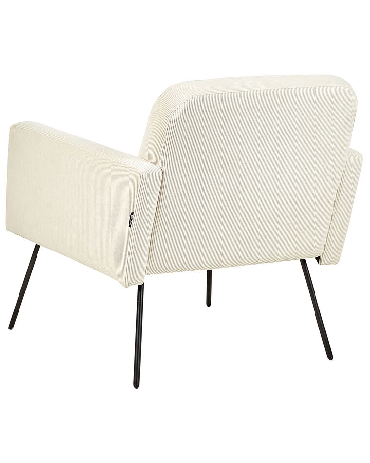 Nojatuoli vakosametti kermanvalkoinen NARKEN | Beliani.fi