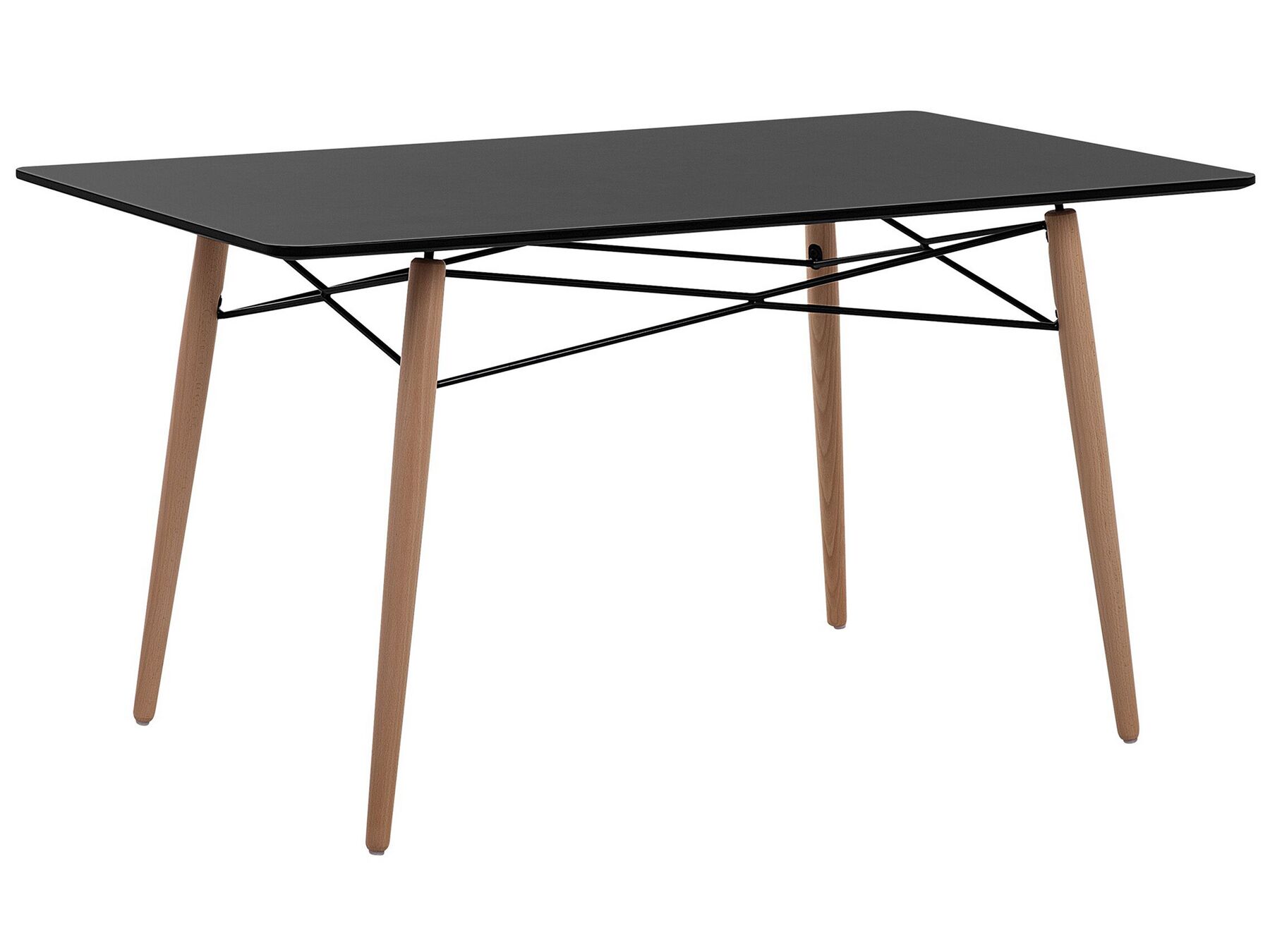Dining Table 140 x 80 cm Black BIONDI | Beliani.co.uk