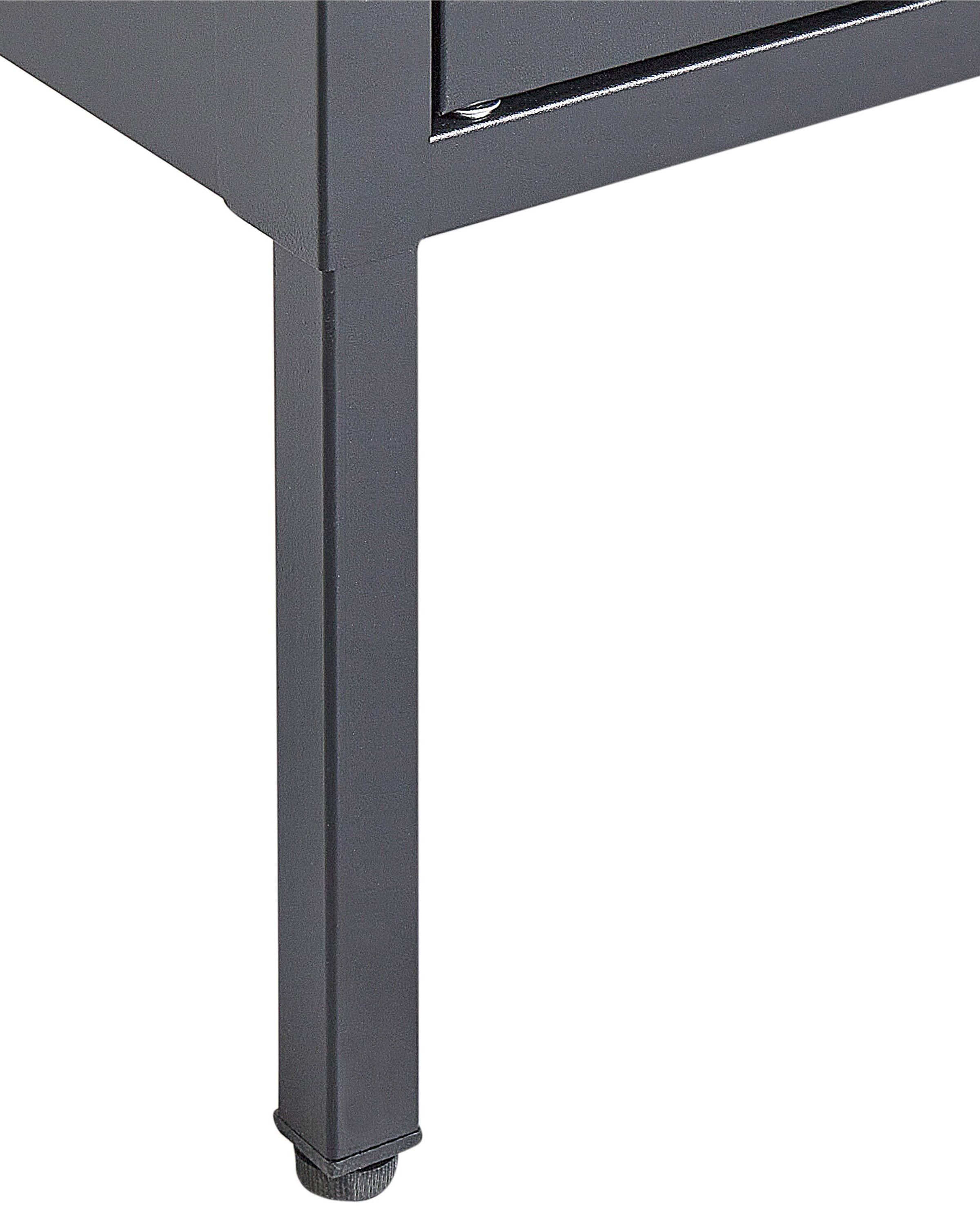 Cómoda de metal negro 90 x 35 cm NASH | Beliani.es