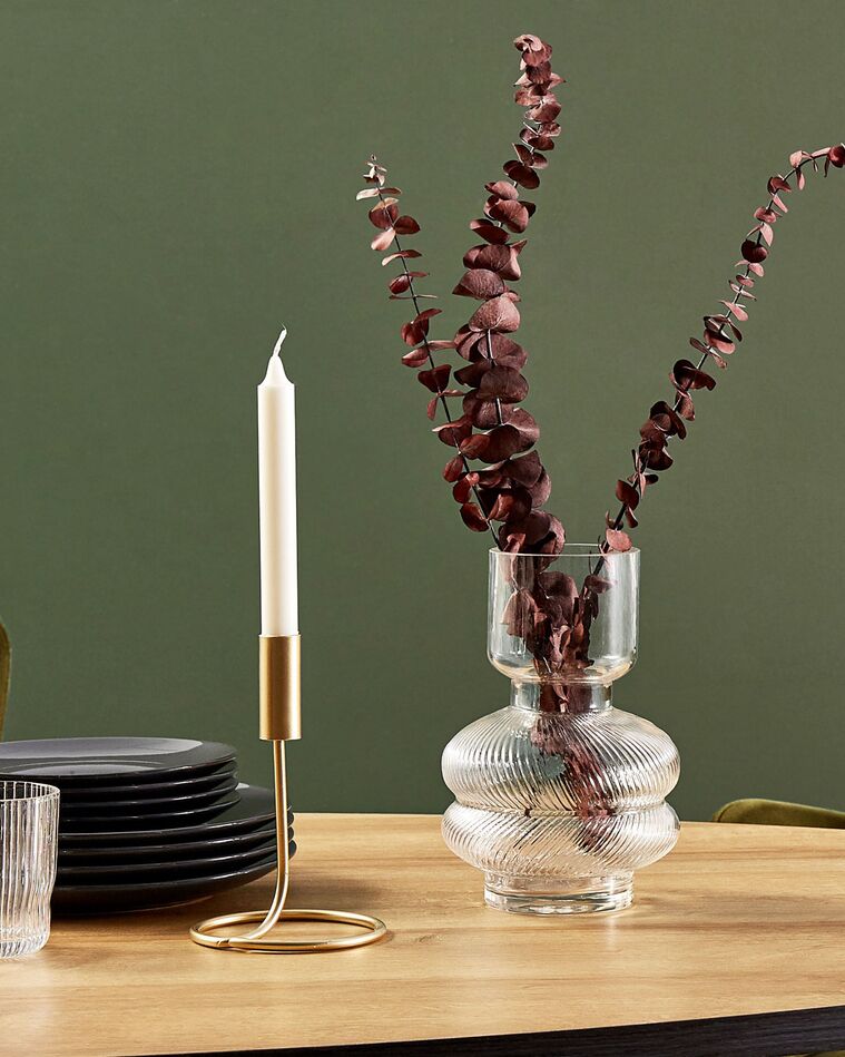 Florero de vidrio transparente 24 cm RODIA | Beliani.es