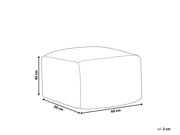Poef wol beige / geel / grijs 56 x 56 cm ZEUGMA | Beliani.nl