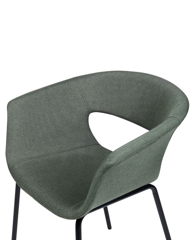 Eetkamerstoel set van 2 stof groen ELMA | Beliani.nl