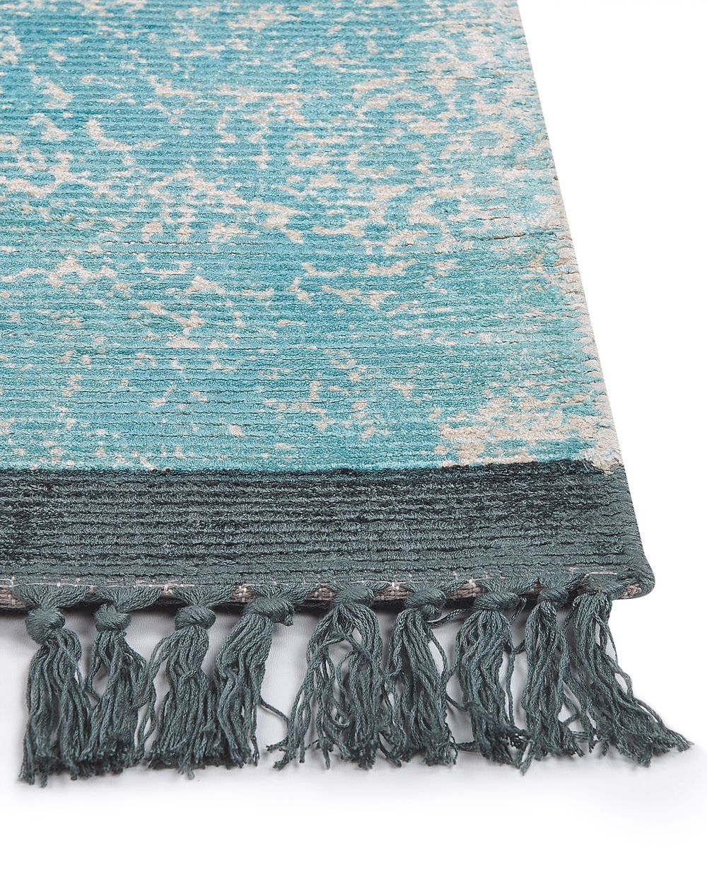 Matto viskoosi sininen/beige 80 x 150 cm AKARSU | Beliani.fi