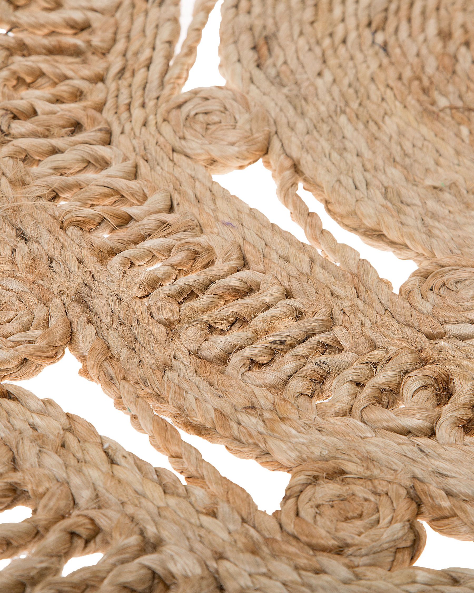 Alfombra de yute beige ⌀ 140 cm KERER | Beliani.es