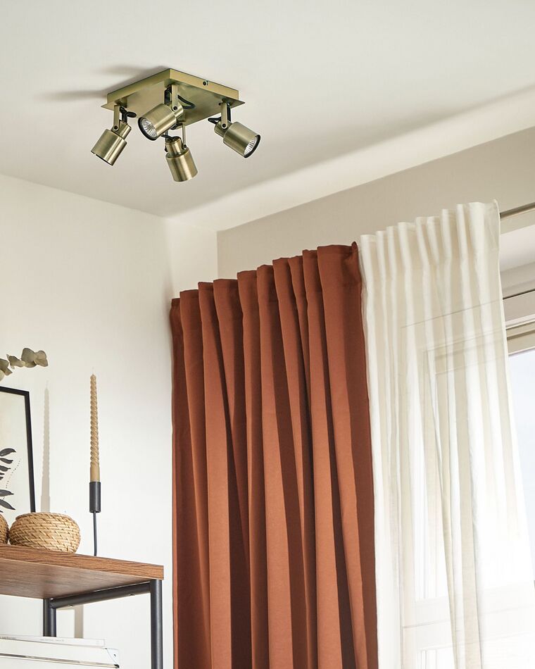 Taklampe med 4 lys messing BONTE | Beliani.no