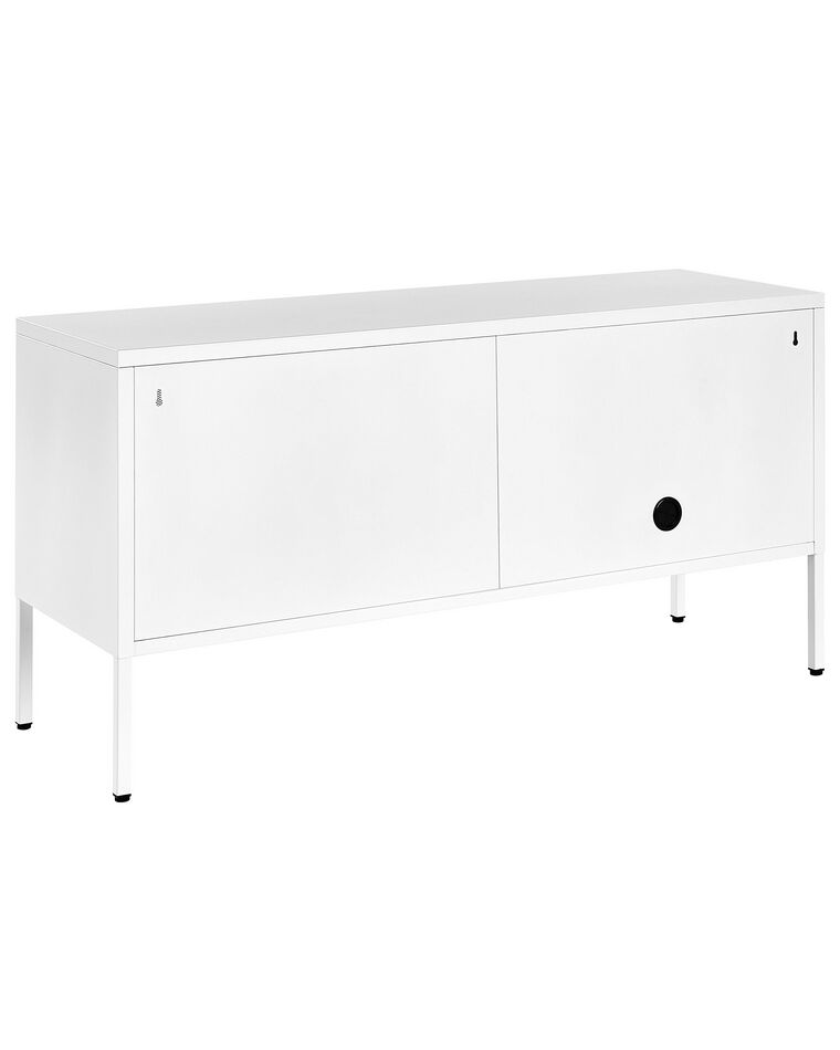 2 Door Metal Sideboard White MORLEY | Beliani.co.uk