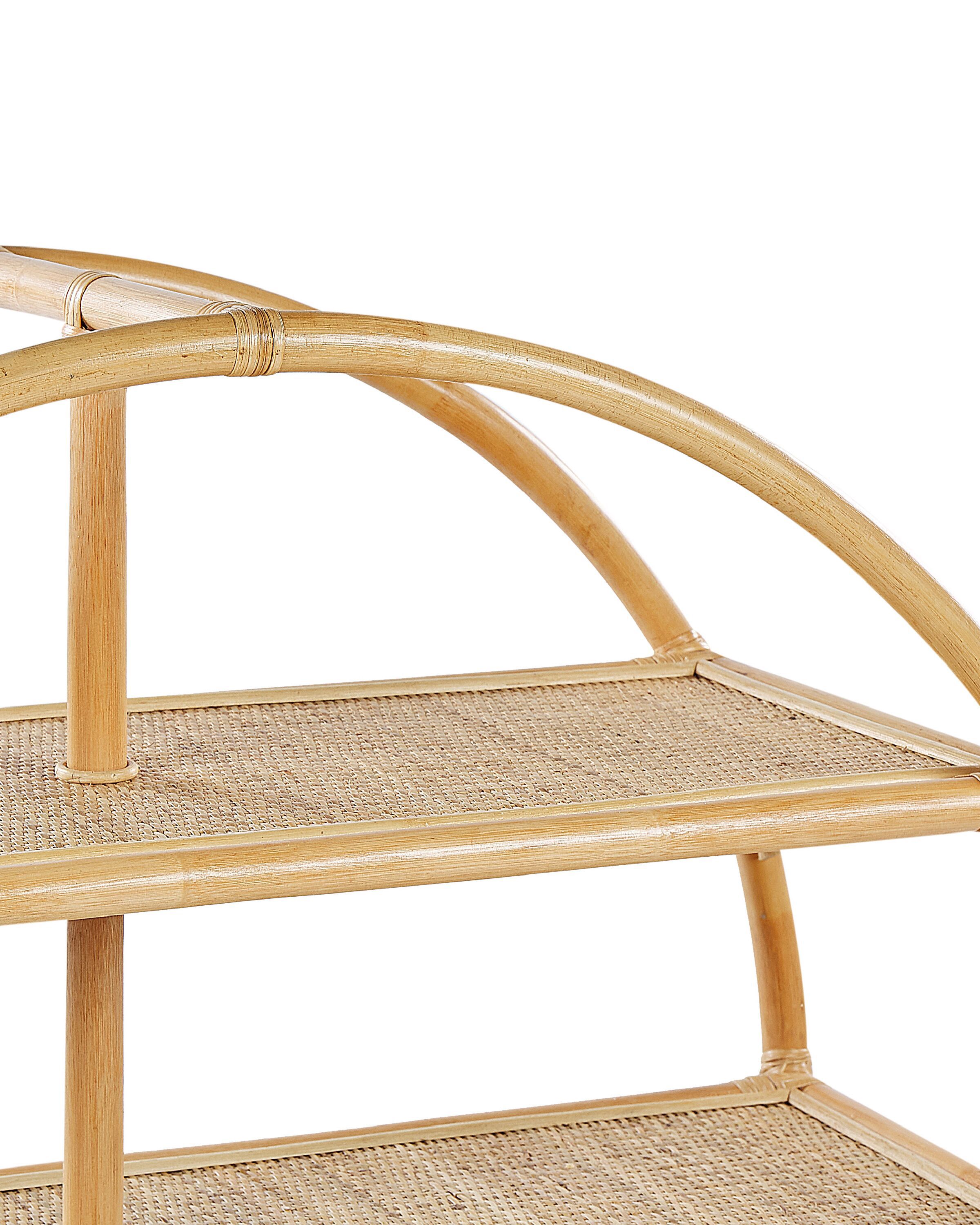 Rund 3 etagers rattan reol Naturlig TUVALU II | Beliani.dk