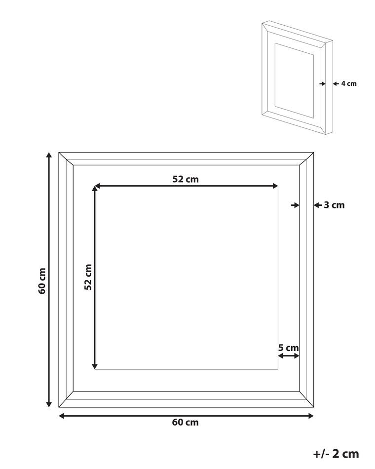 Obraz w ramie abstrakcja 60 x 60 cm wielokolorowy RUMBEK | Beliani.pl