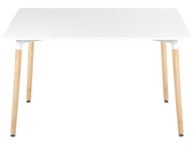 Dining Table 120 x 80 cm White and Light Wood NEWBERRY | Beliani.hu