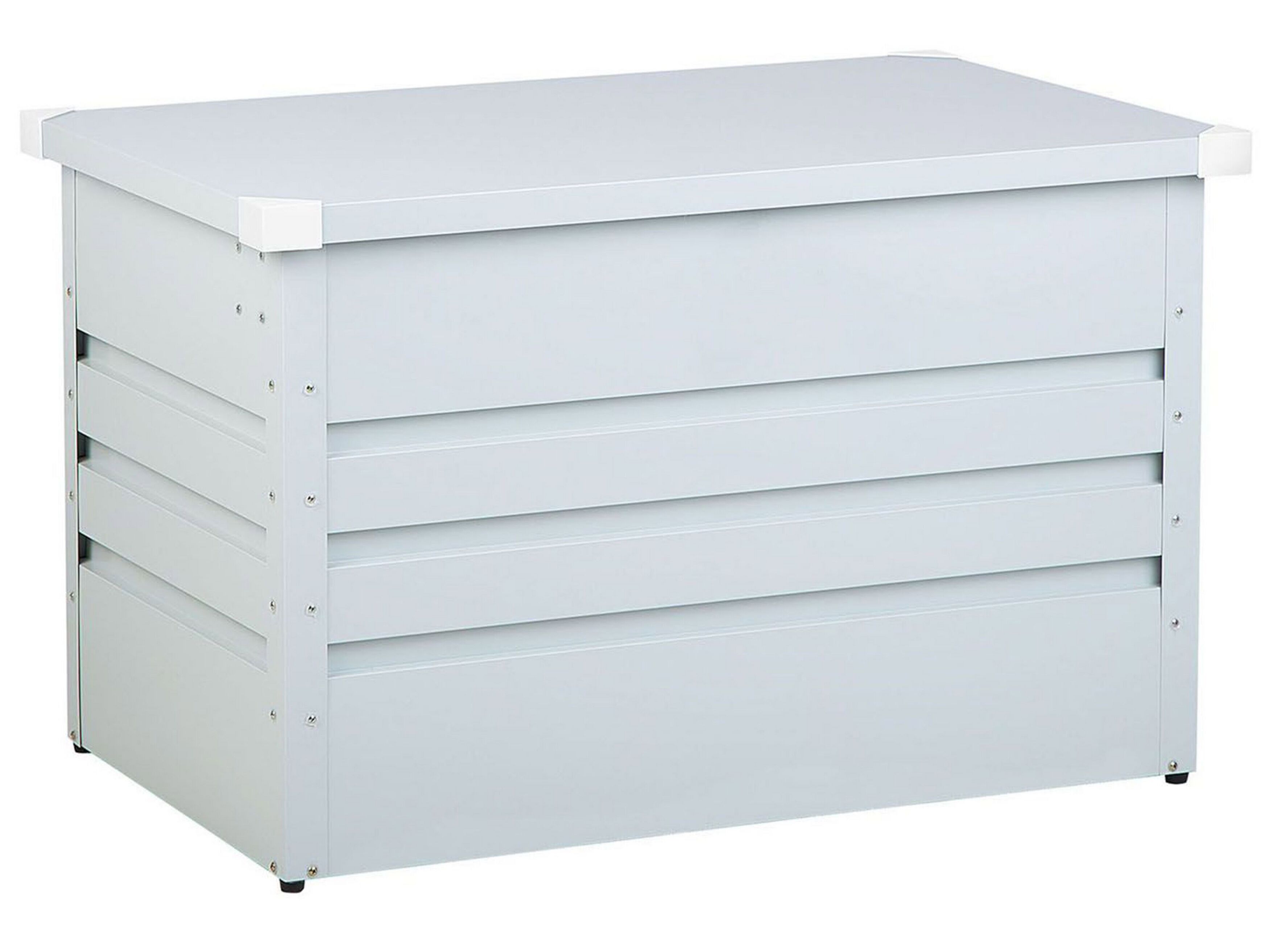 Garden Storage Box 100 x 62 cm Light Grey CEBROSA | Beliani.co.uk