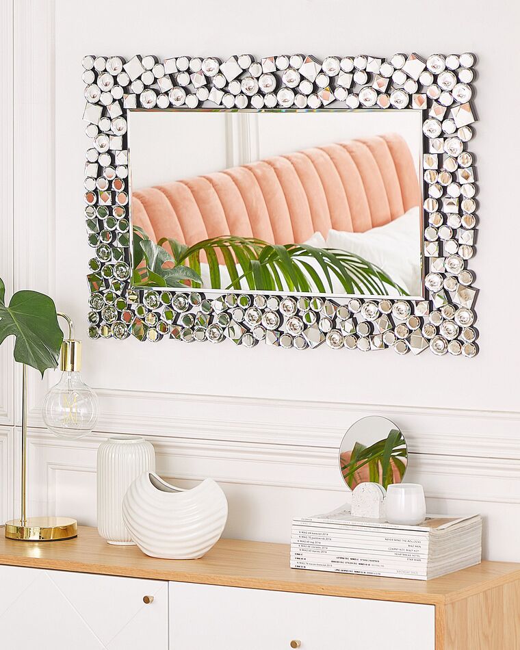 Wall Mirror 60 x 90 cm Silver MERNEL | Beliani.co.uk