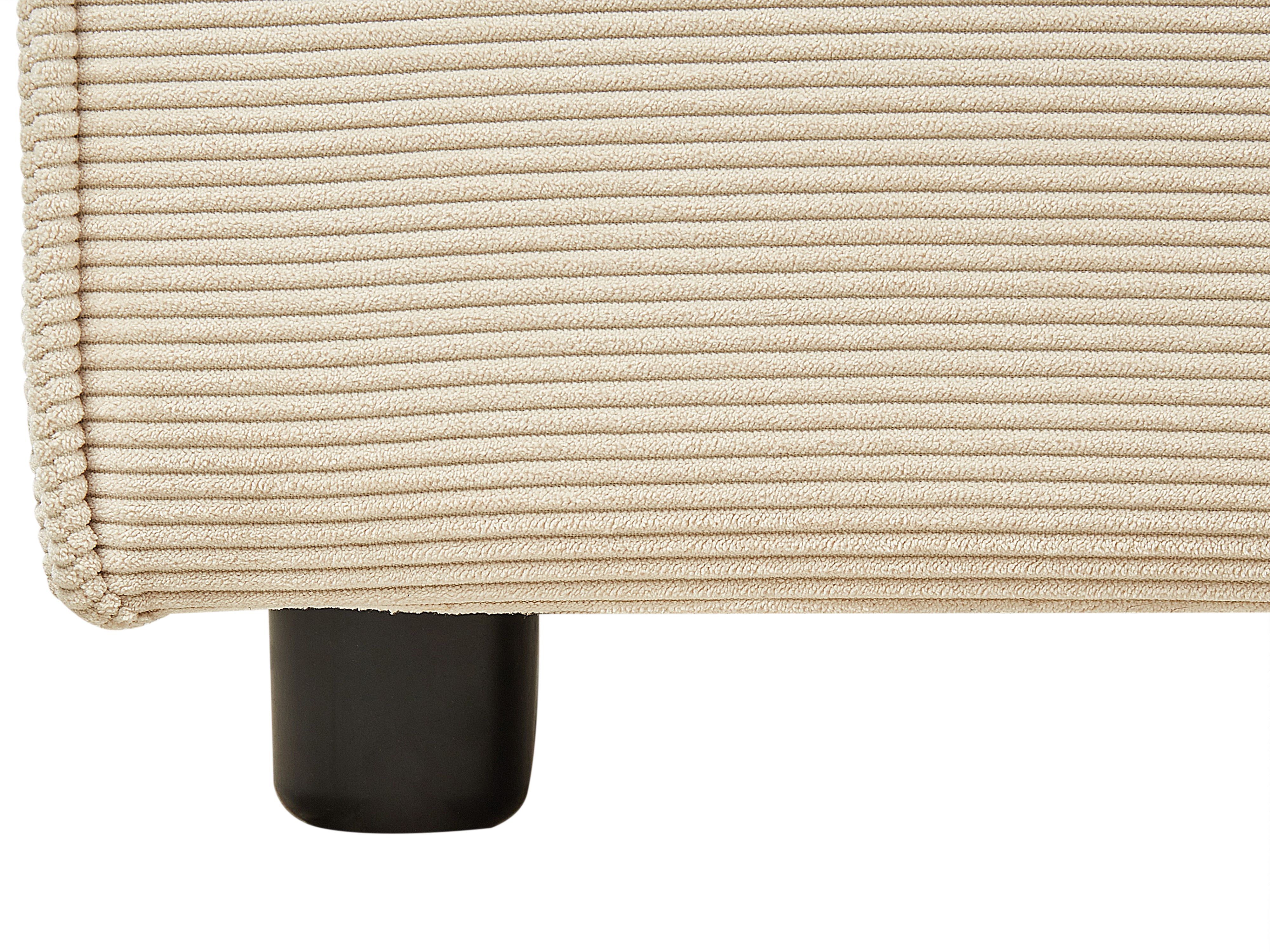Polsterbett Cord beige Lattenrost 160 x 200 cm LINARDS | Beliani.ch
