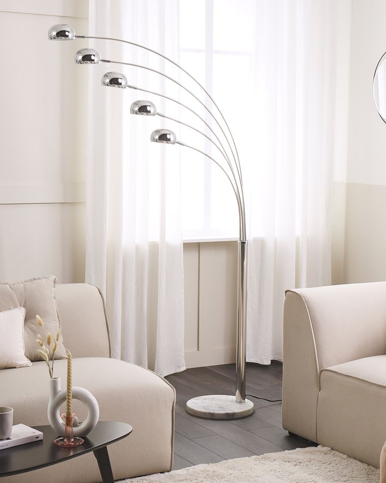 Staande lamp zilver FLINDERS | Gratis Levering