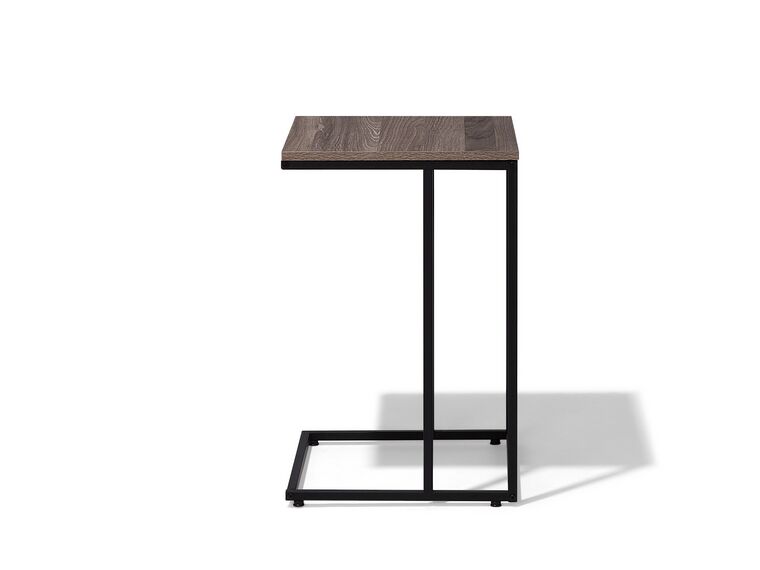 U-Shaped Side Table Taupe Wood with Black TROY | Beliani.co.uk