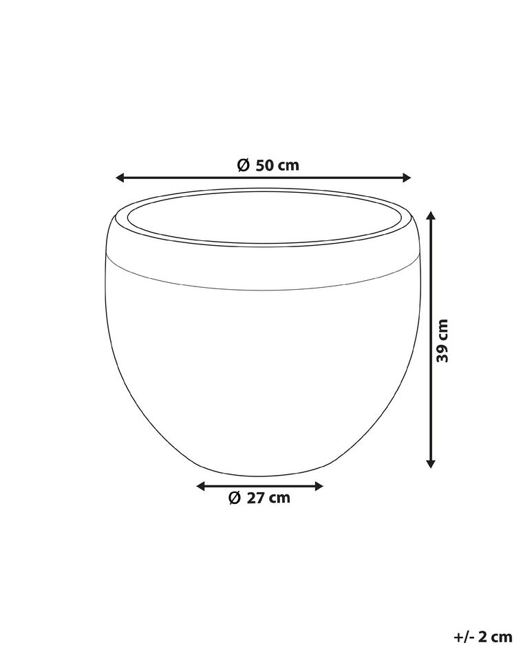 Blumentopf grau rund 50 x 50 x 39 cm ZAKROS | Beliani.at