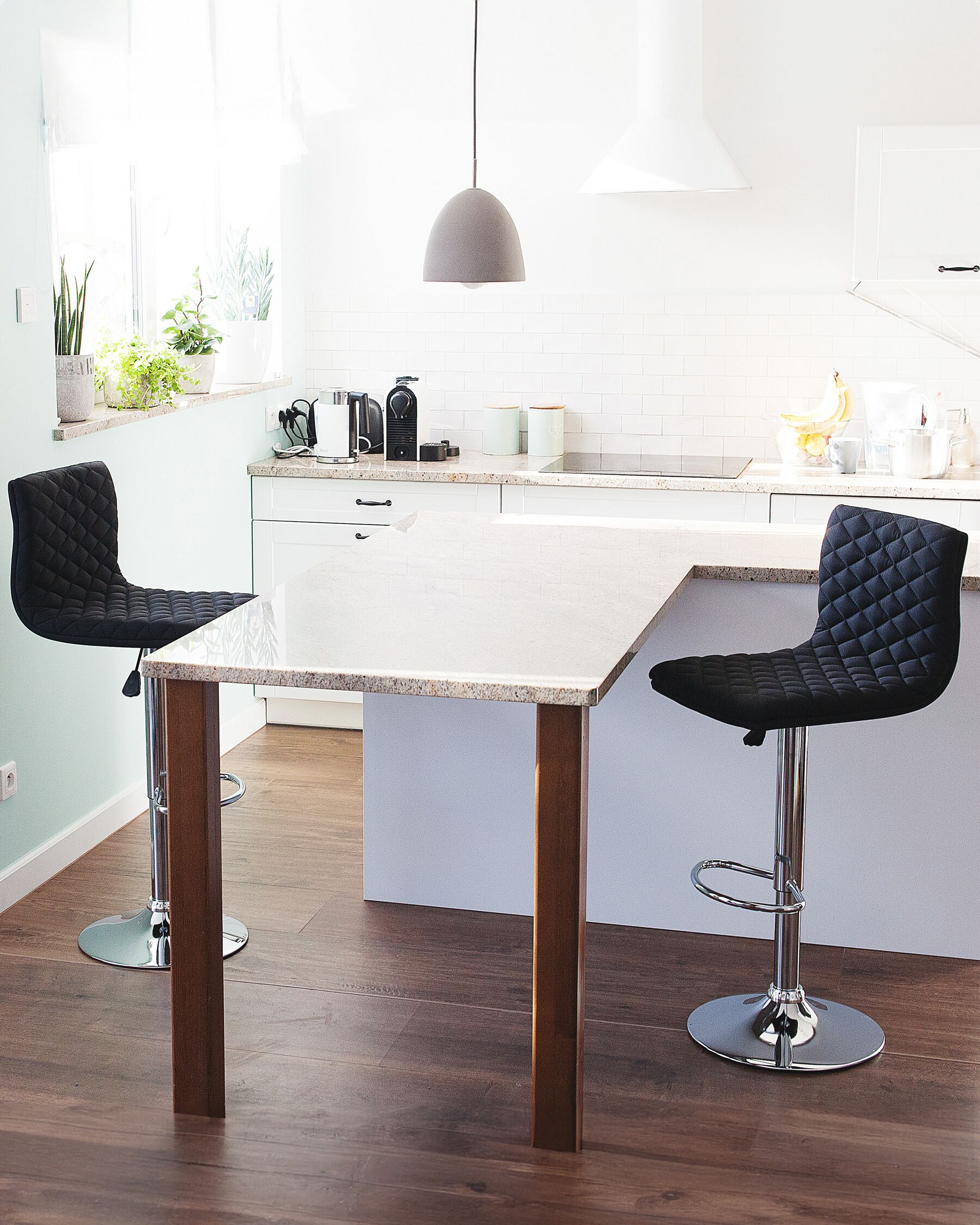 Set of 2 Adjustable Bar Stools Black ORLANDO | Beliani.co.uk