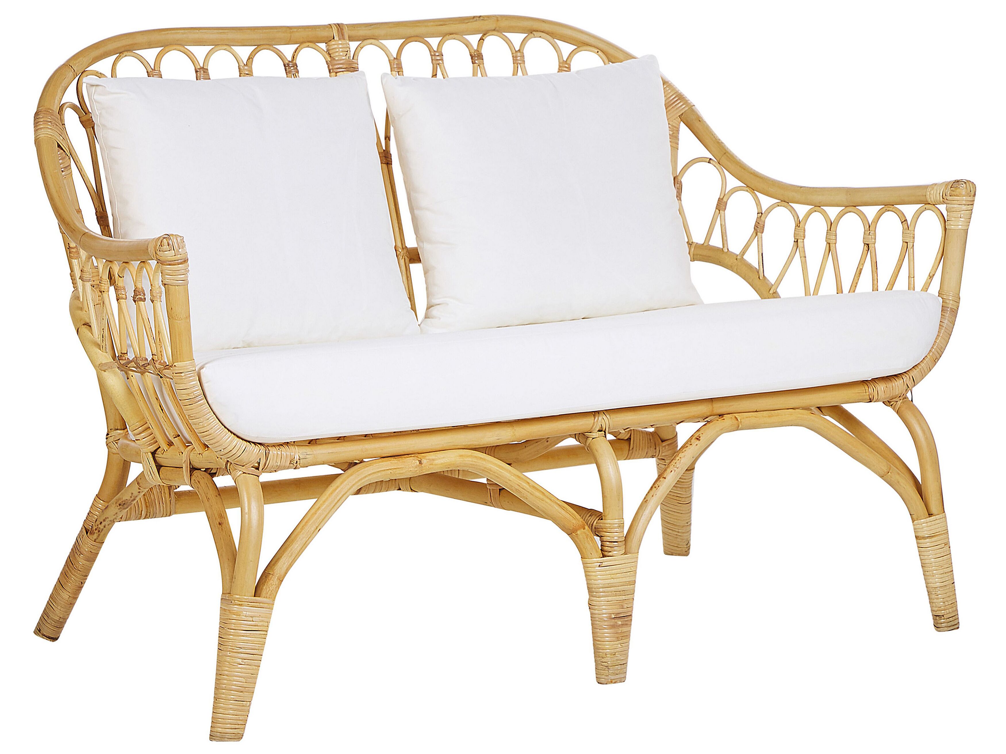 4 Seater Rattan Sofa Set Natural SIBARI | Beliani.co.uk