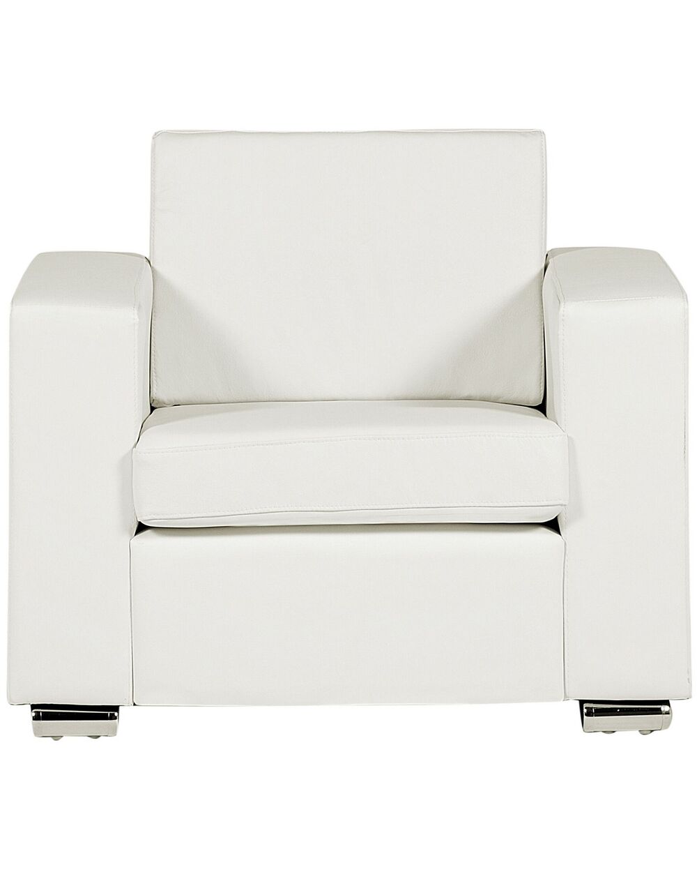 Poltrona rivestita in pelle bianca HELSINKI | Beliani.it