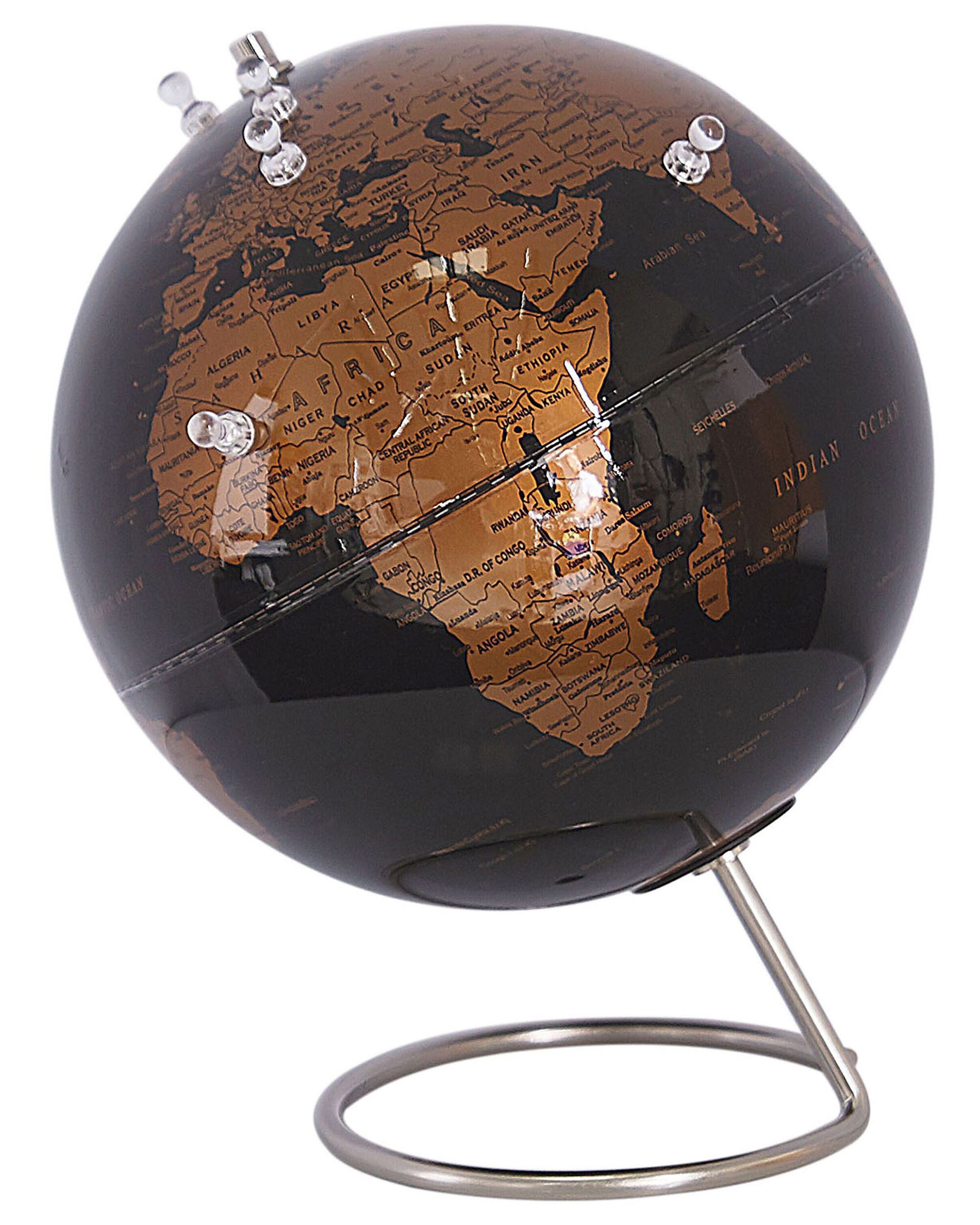 Globus schwarz / kupfer mit Magneten 29 cm CARTIER | Beliani.de