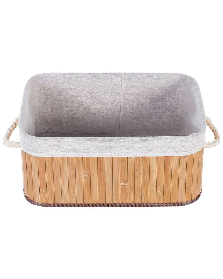 Conjunto de 5 cestos em madeira clara de bambu TALPE | Beliani.pt