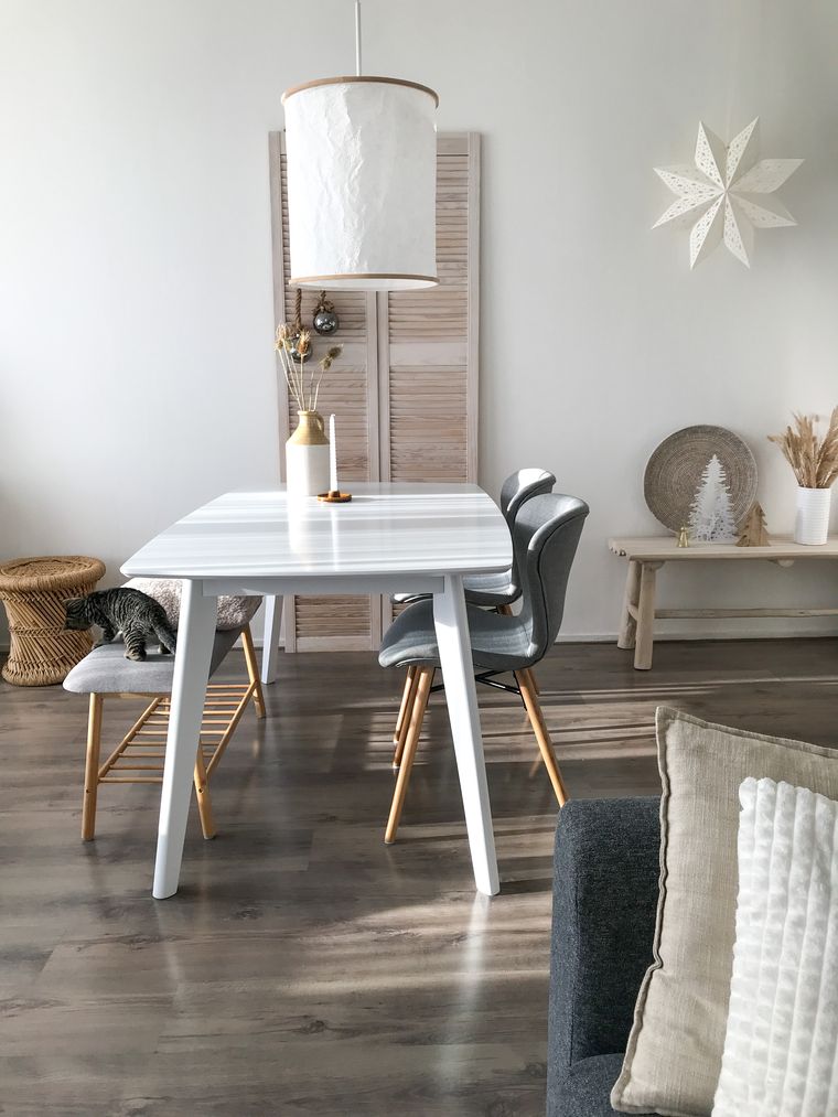 Extending Dining Table 120/160 x 80 cm White SANFORD | Beliani.co.uk
