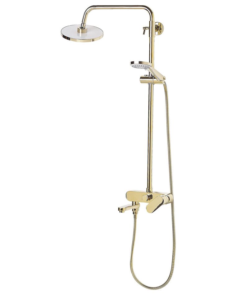 Mixer Shower Set Gold GURARA | Beliani.co.uk