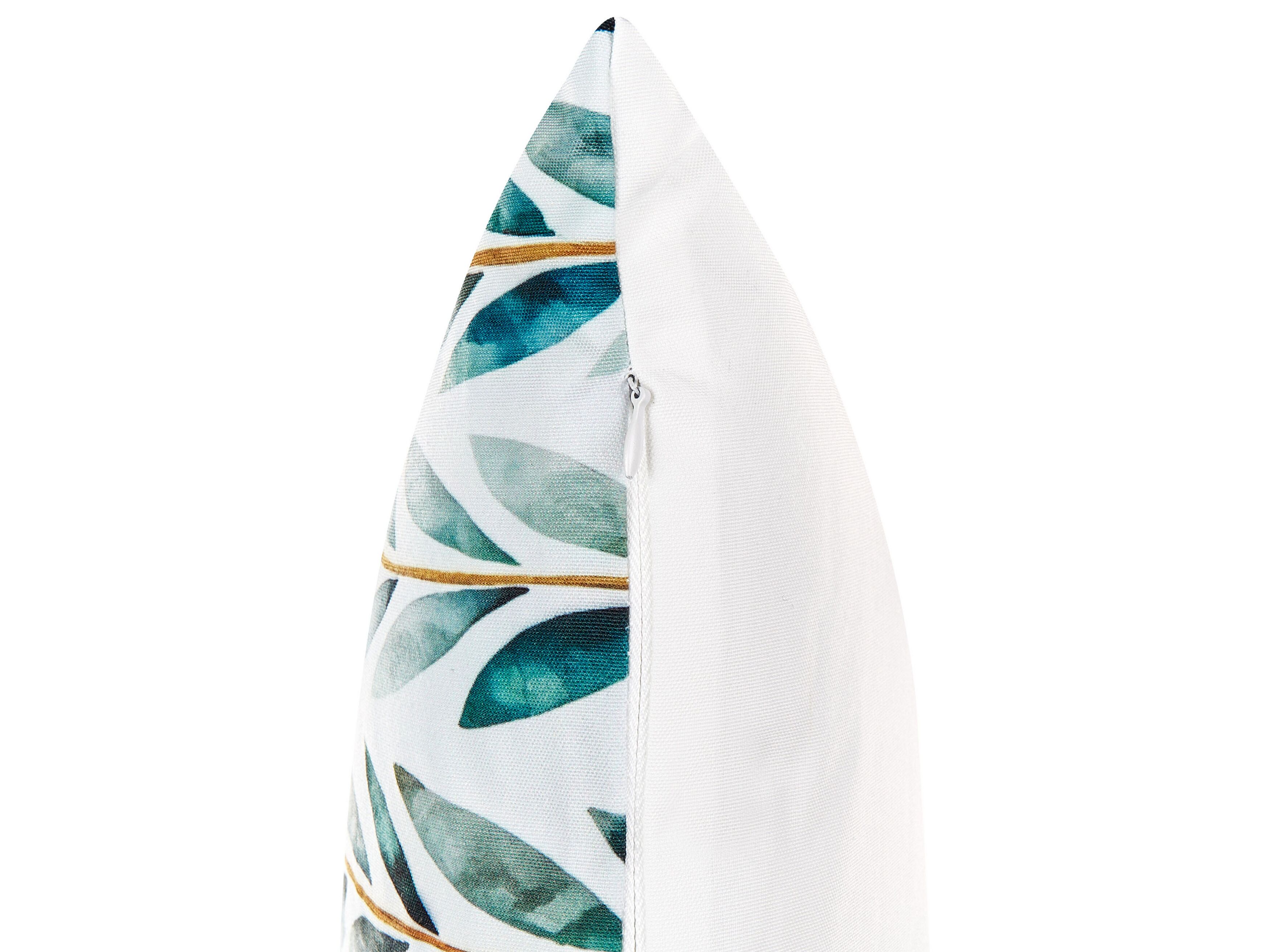 Udendørs pude grøn/hvid stof 40 x 60 cm sæt af 2 LOANO | Beliani.dk