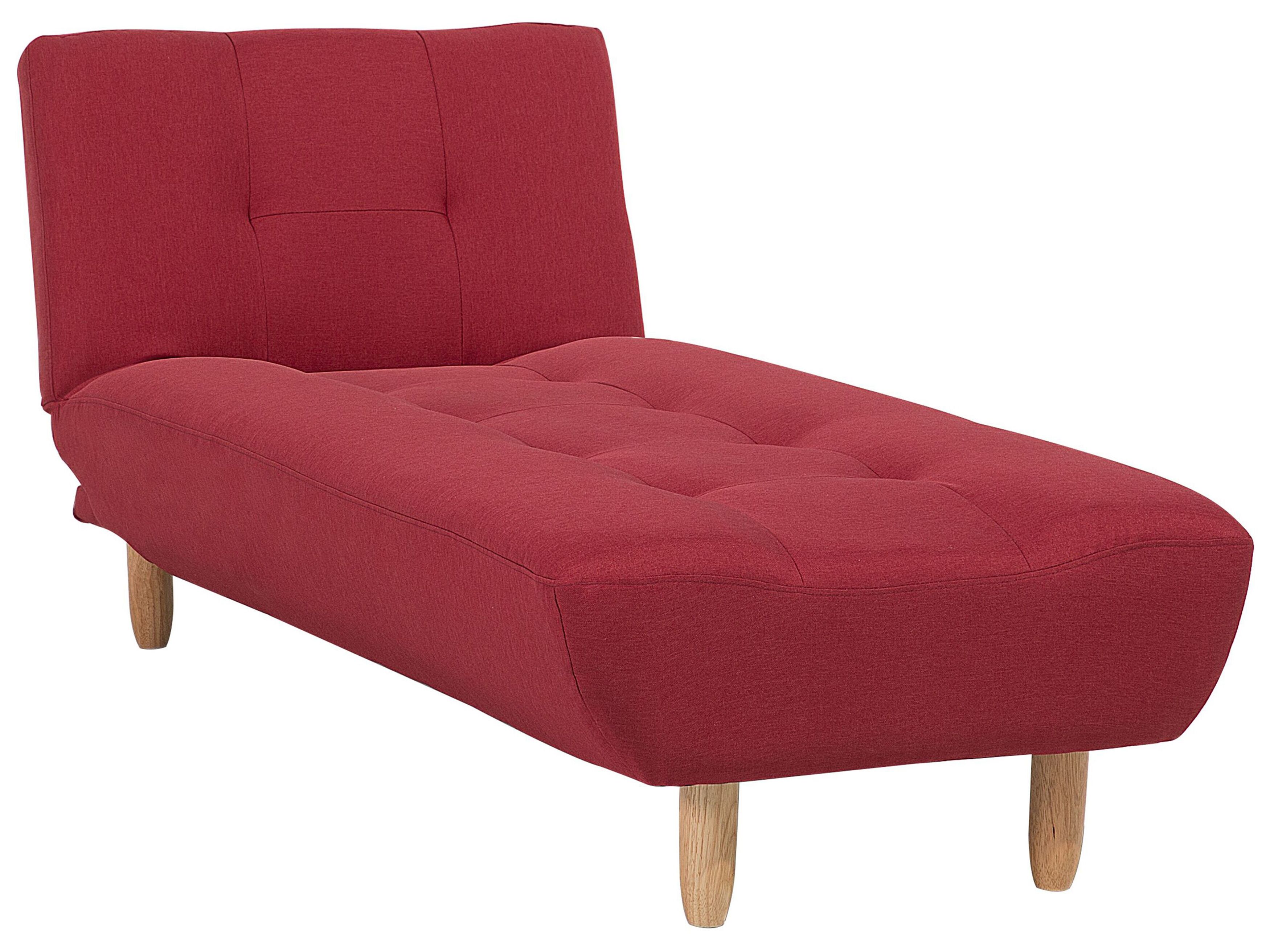 Fabric Chaise Lounge Red ALSTEN | Beliani.co.uk