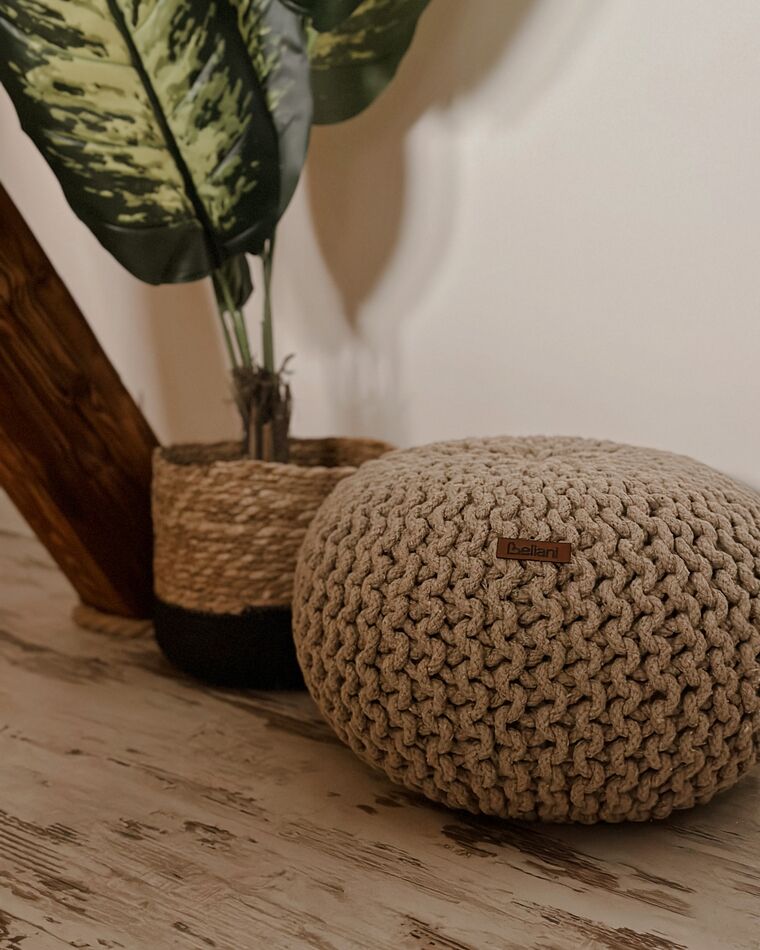 Poef beige CONRAD S | Beliani.nl