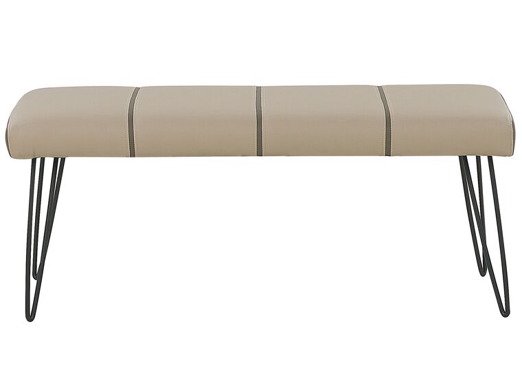 Faux Leather Bedroom Bench Beige BETIN | Beliani.co.uk