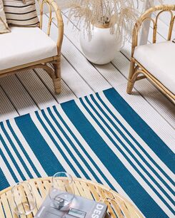 Outdoor Area Rug 120 x 180 cm Navy Blue SIRSA | Beliani.co.uk