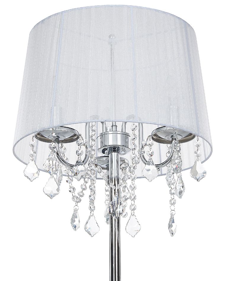 Crystal Floor Lamp White EVANS | Beliani.co.uk