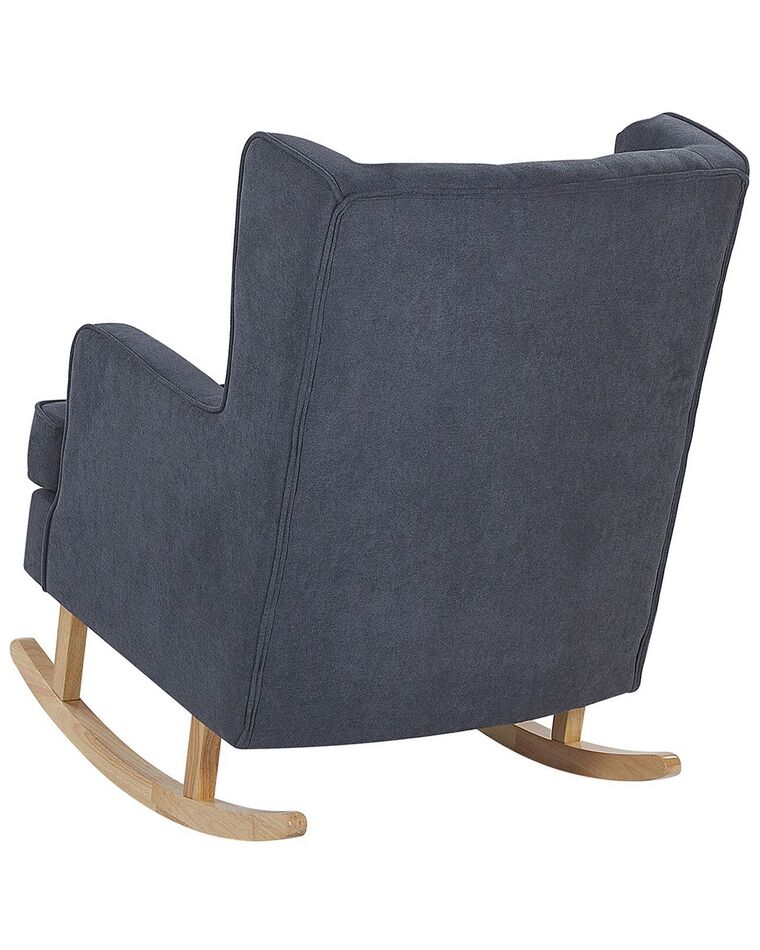 Fabric Rocking Chair Grey TRONDHEIM II | Beliani.co.uk