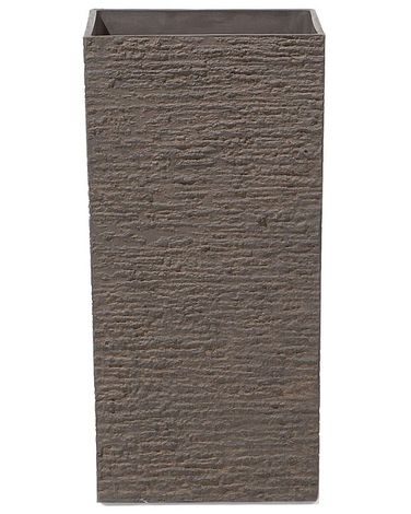 Plant Pot 30 x 30 x 60 cm Brown GAZA | Beliani.co.uk
