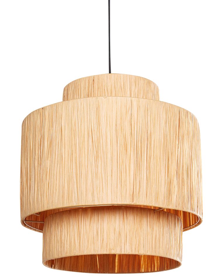 Raffia Pendant Lamp Natural MAGECH | Beliani.co.uk