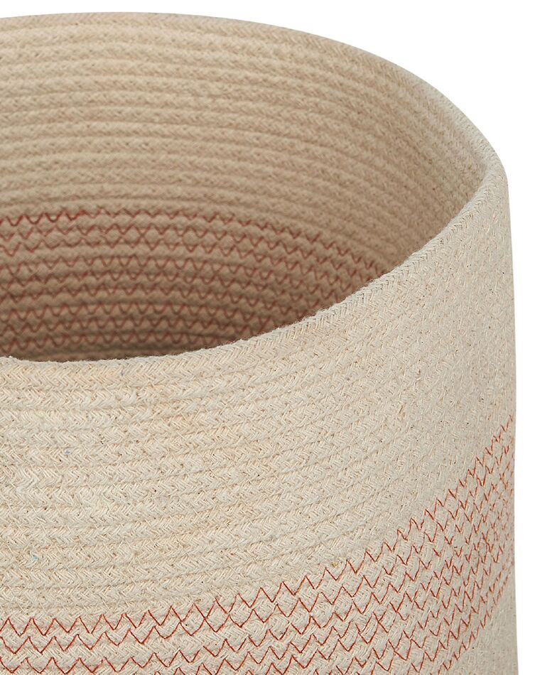 Set of 2 Cotton Baskets with Lids Light Beige SILOPI | Beliani.co.uk