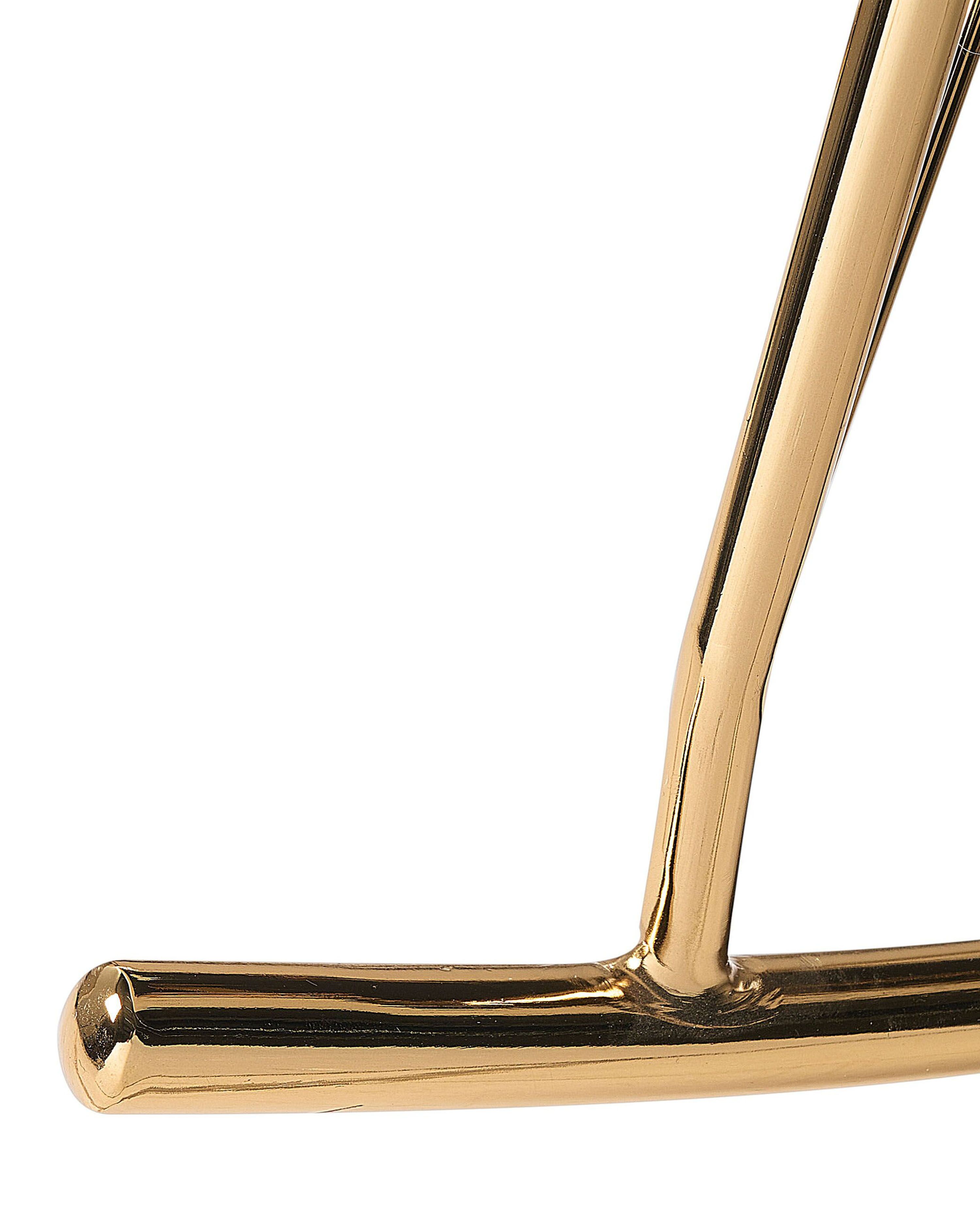 Schommelstoel bouclé wit/goud ANASET | Beliani.nl