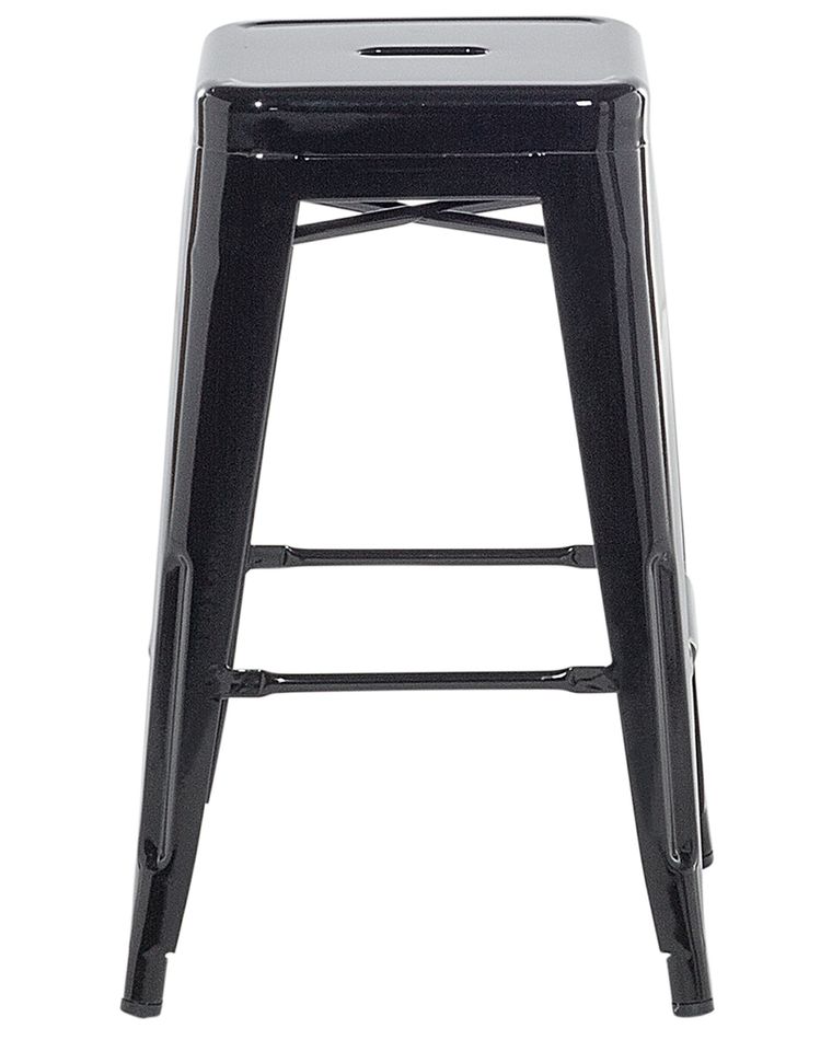 Hocker schwarz Höhe 60 cm 2er Set CABRILLO | Beliani.de