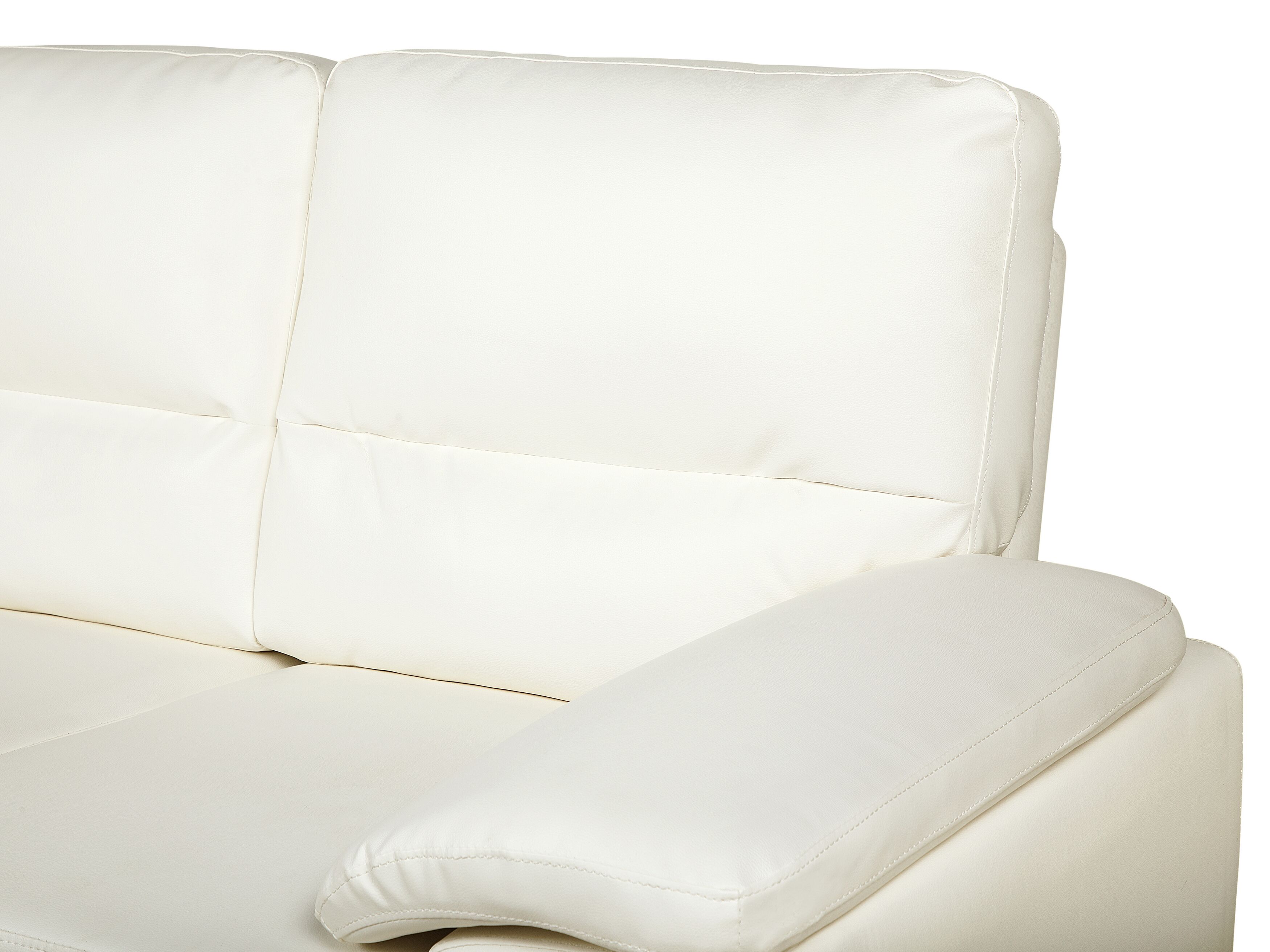 Divano moderno 2 posti in pelle sintetica bianco crema VOGAR | Beliani.it