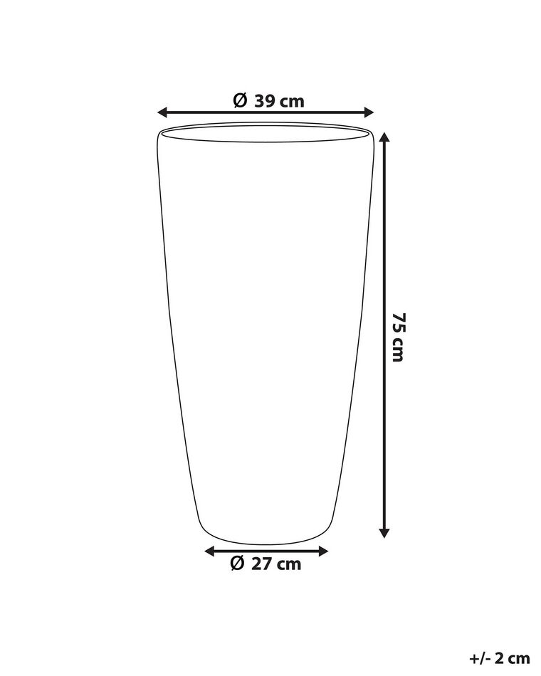 Pot de fleurs en pierre beige 39 x 39 x 75 cm ABDERA | Beliani.fr