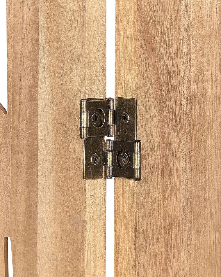 Biombo plegable 3 paneles de madera clara 170 x 122 cm VERNAGO | Beliani.es
