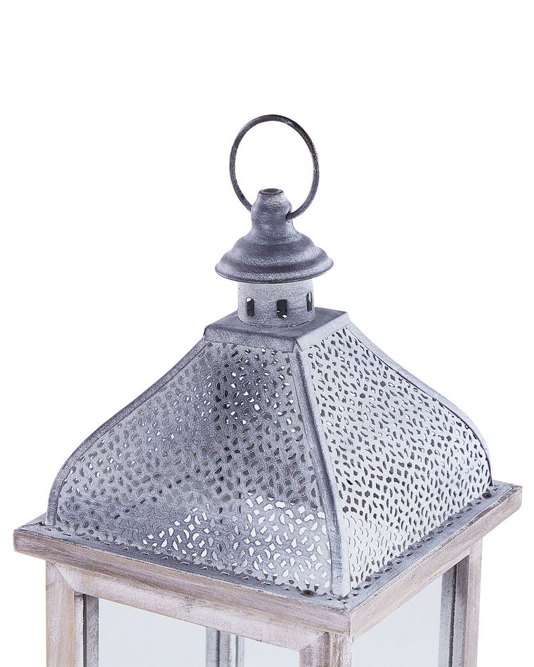 Metall lykt i hvit 47 cm SAMAR | Beliani.no