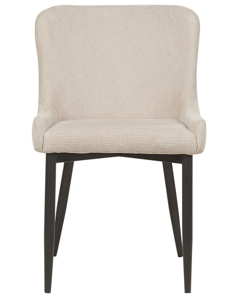 Sett med 2 spisestoler beige EVERLY | Beliani.no