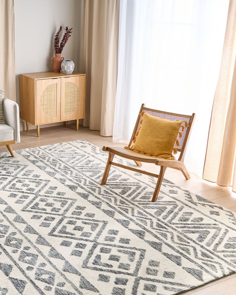 Area Rug 300 x 400 cm Beige and Grey ASPANI | Beliani.co.uk
