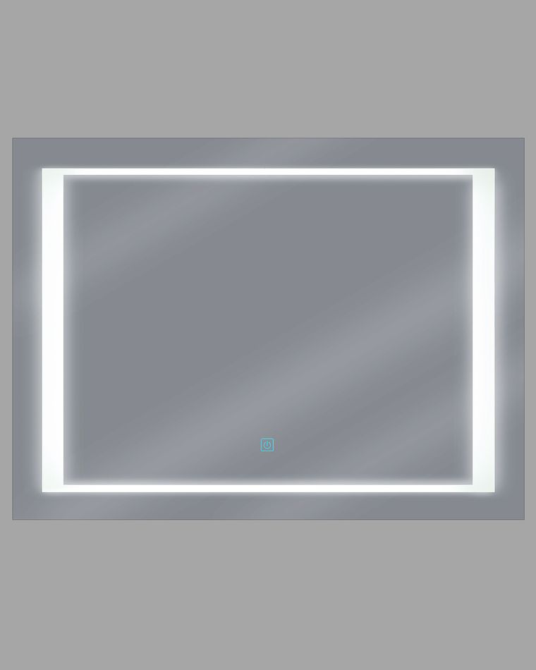 LED Wall Mirror 60 x 80 cm Silver EYRE | Beliani.co.uk